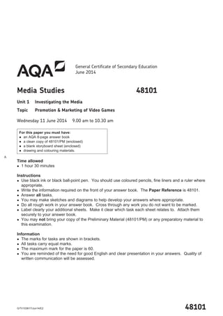 GCSE AQA Media Past Exam Papers | PDF | True Crime | Genres