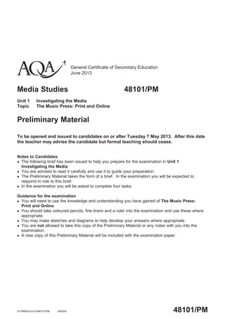 GCSE AQA Media Past Exam Papers | PDF | True Crime | Genres