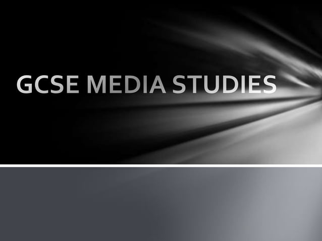 GCSE Media Studies presentation | PPTX