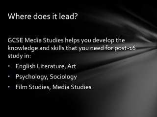 GCSE Media Studies presentation | PPTX