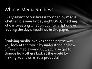 GCSE Media Studies presentation | PPTX
