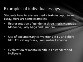 GCSE Media Studies presentation | PPTX