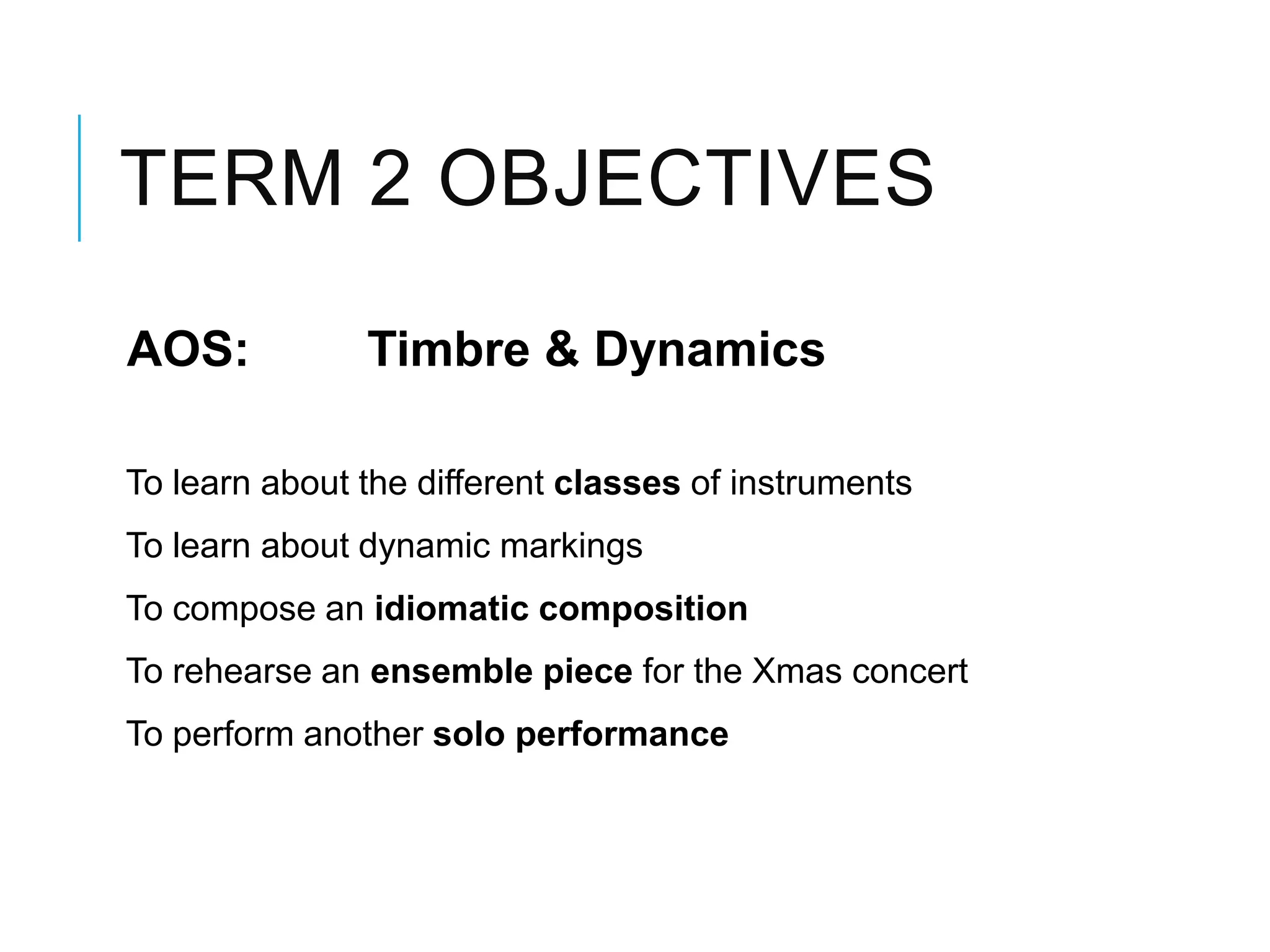 Timbre & Dynamics - Lesson 1 | PPTX