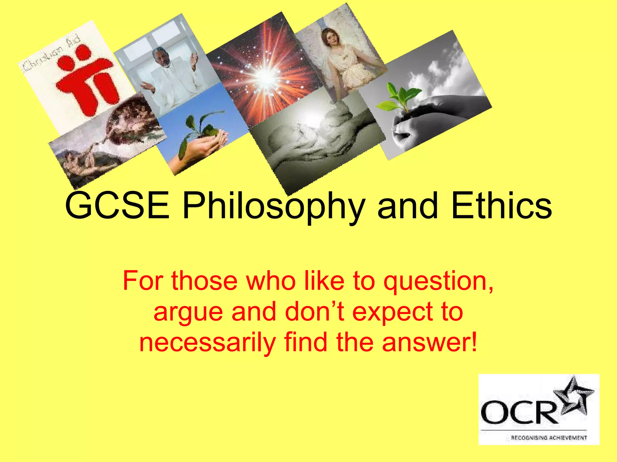 NEW Full Course GCSE Philosophy and Ethics | PPT
