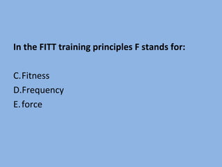 GCSE Physical Education Principles and Methods of Training | PPT