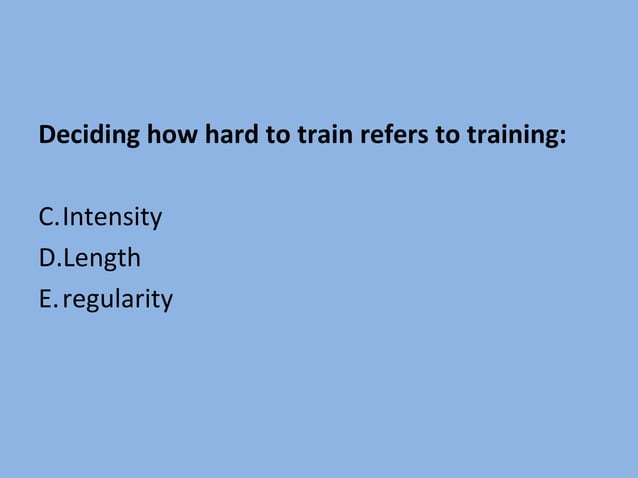 GCSE Physical Education Principles and Methods of Training | PPT ...