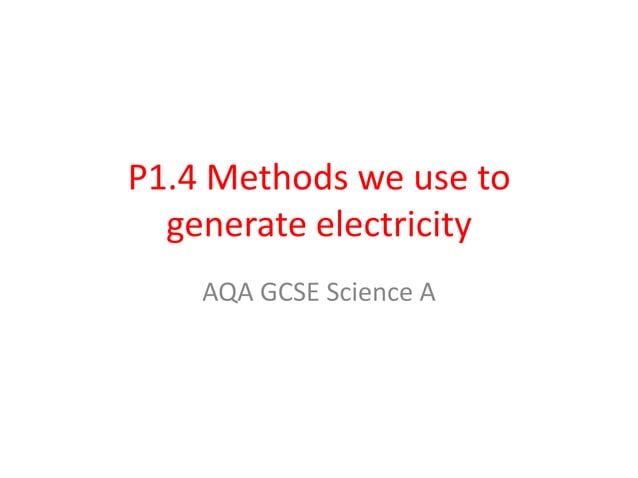 GCSE science A: physics electricity | PPTX | Power and Energy Industry ...