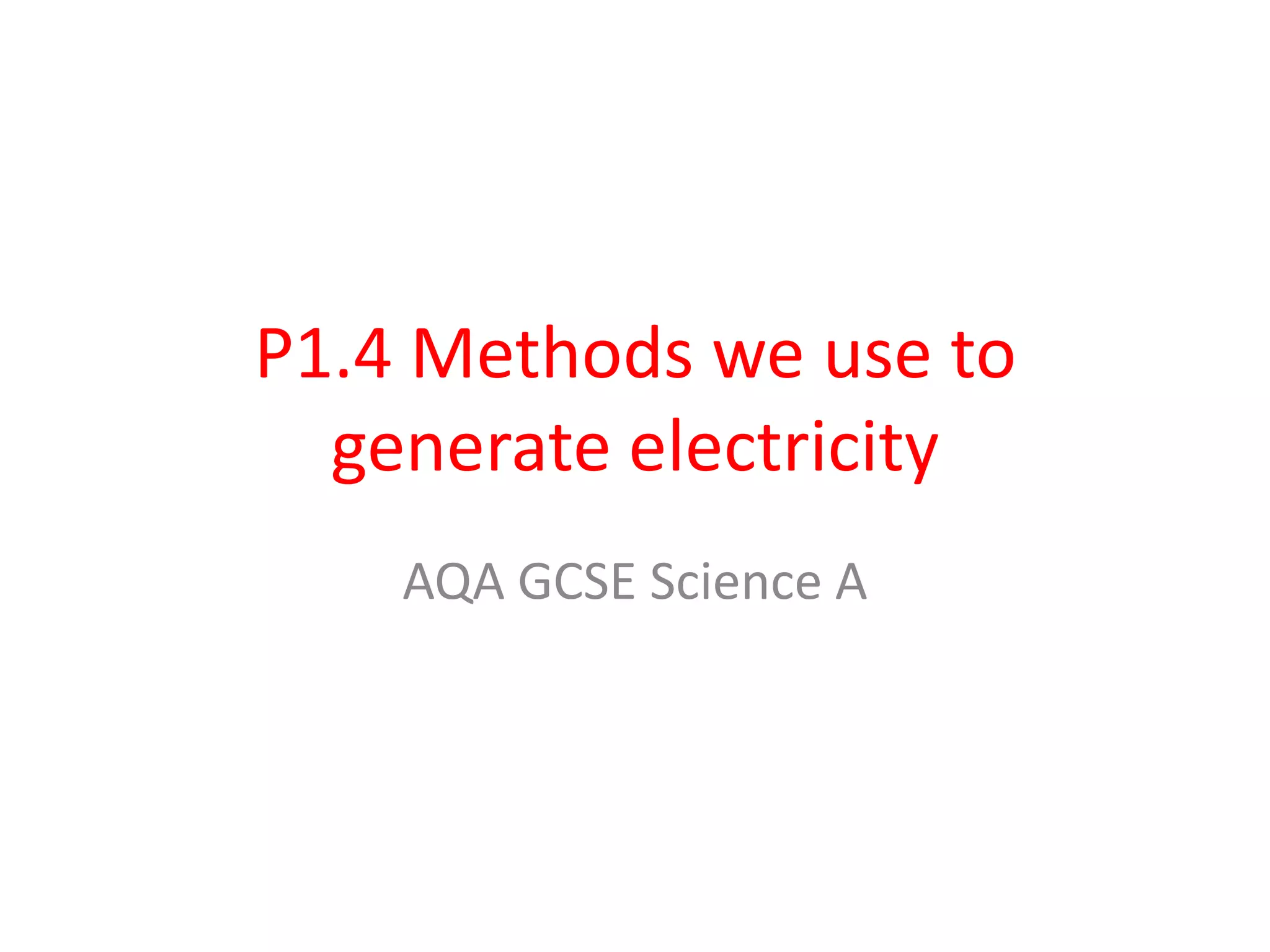 Gcse science a physics electricity | PPTX
