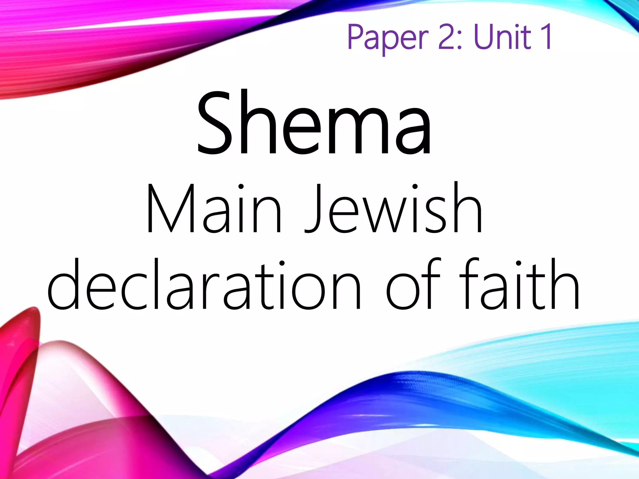 GCSE Judaism Keywords - Unit 1 | PPTX