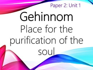 GCSE Judaism Keywords - Unit 1 | PPTX