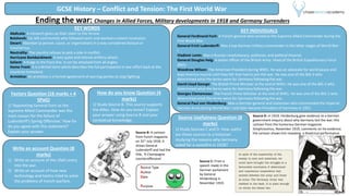 GCSE_WW1 powerpoint and info to help for exams | PDF