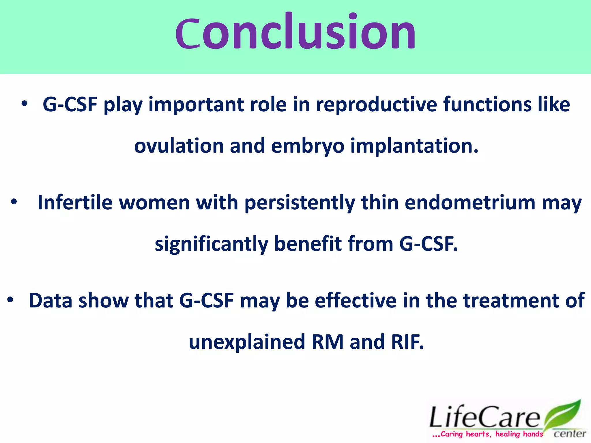Thin Endometrium Granulocyte Colony Stimulating Factor (GCSF)- What ...