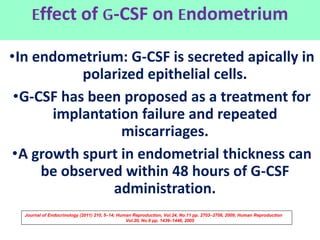 Thin Endometrium Granulocyte Colony Stimulating Factor (GCSF)- What ...