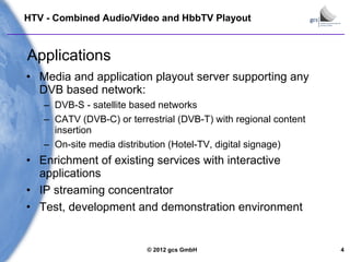 gcs HbbTV | PDF | Home Entertainment Systems | Consumer Electronics