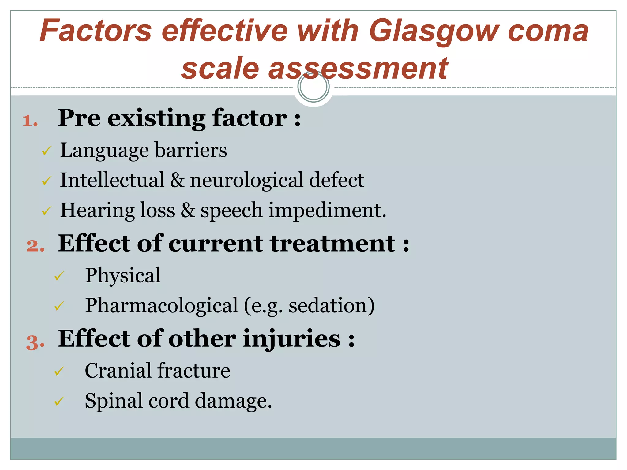 Glasgow Coma Scale | PPTX