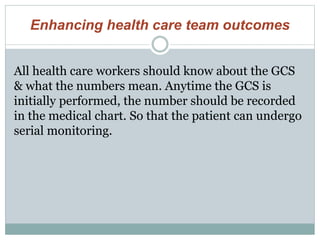Glasgow Coma Scale | PPTX