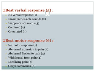 Glasgow Coma Scale | PPTX