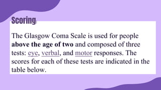 Glasgow Coma Scale | PPTX