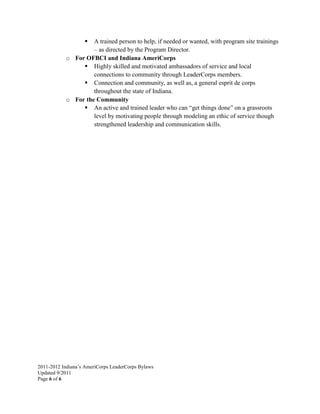 Gcsv2011 leader corps-megan fetter-bylaws final | PDF