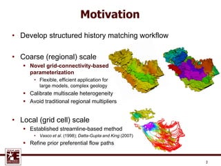 Bhark, E.W., Structured History Matching Workflow using Parameterization and Streamline Methods ...