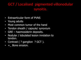 Gct tendon sheath mercury imaging | PPTX