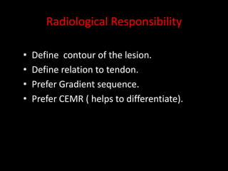 Gct tendon sheath mercury imaging | PPTX