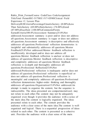 Gcu college of education lesson plan template section 1 lesso | DOCX