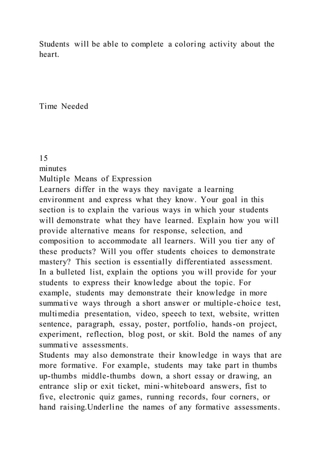 Gcu college of education lesson plan template section 1 lesso | DOCX