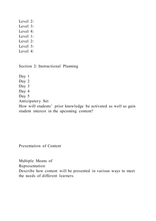 GCU College of EducationLESSON UNIT PLAN TEMPLATE | DOCX