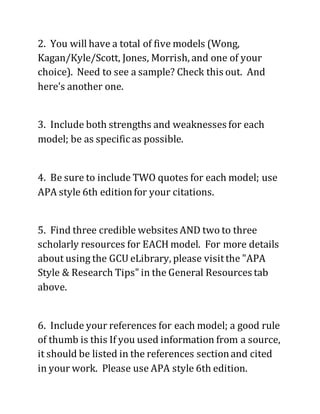Gcu edu 450 module 1 classroom management models new | DOCX