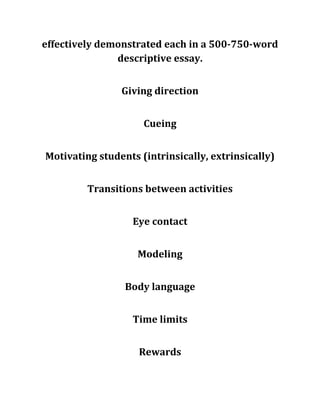 Gcu elm 510 week 1 assignment engagement in mr | PDF