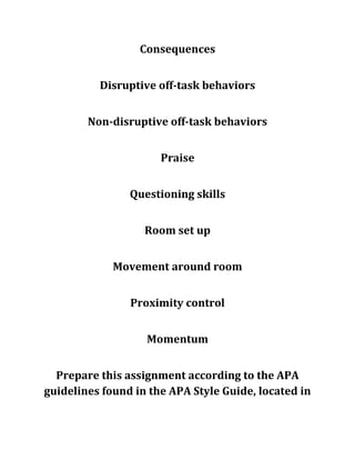 Gcu elm 510 week 1 assignment engagement in mr | PDF