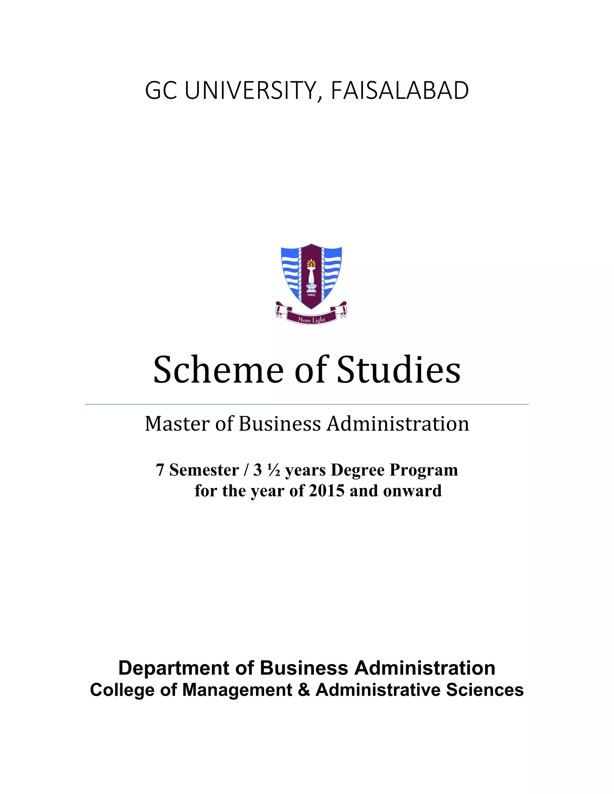 Gcuf scheme | PDF