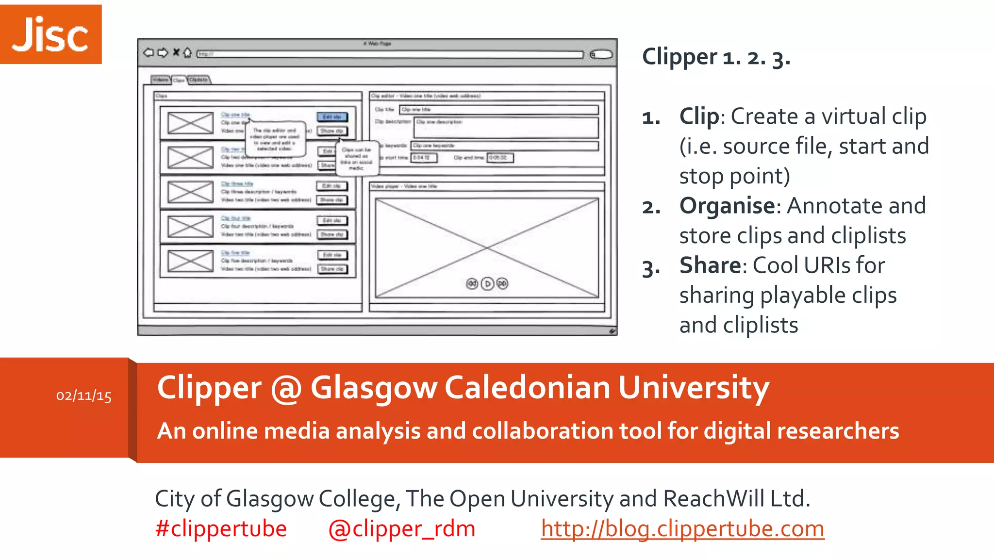 Clipper Project Glasgow Caledonian University Library 2/11/15 | PPT