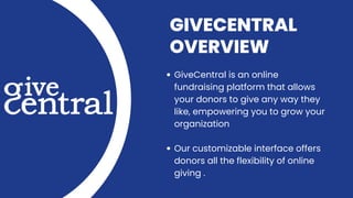 GiveCentral vs Pushpay - A comparative Analysis | PPT