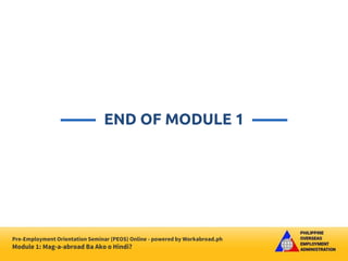 Module 1: Mag-aabroad ba ako o hindi? | PPTX