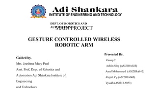 GCWRS ZEROTH PRESENTATION (1).pptx robotics | PPTX | Robotics | Technology & Computing