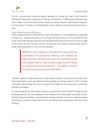 Data Center at BNY Mellon | PDF