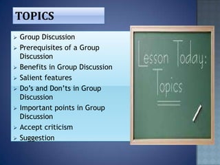 GROUP DISCUSSIONS ppt | PPT