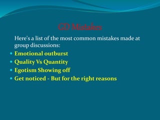 Group discussion | PPT