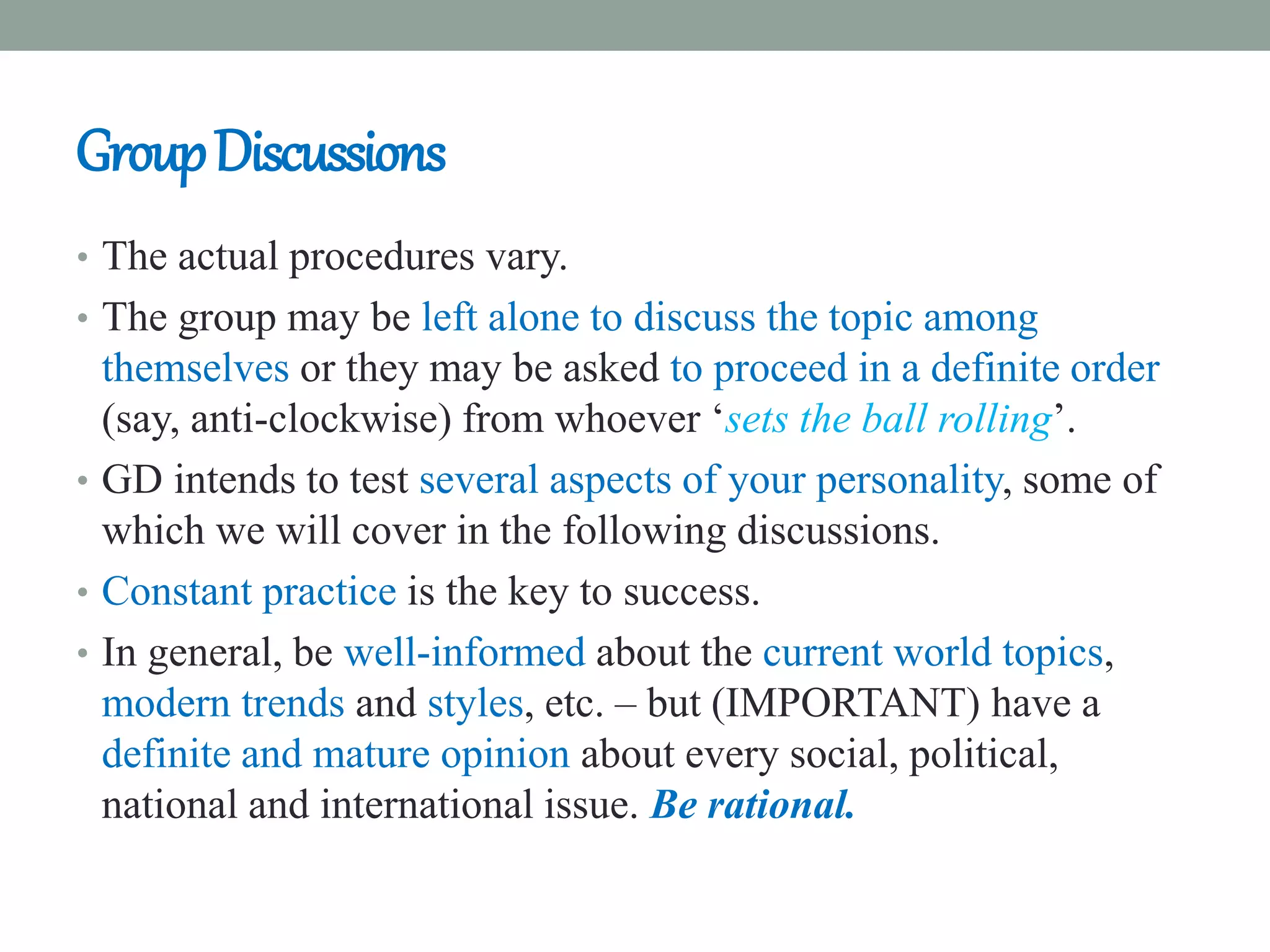 Group Discussion | PPTX