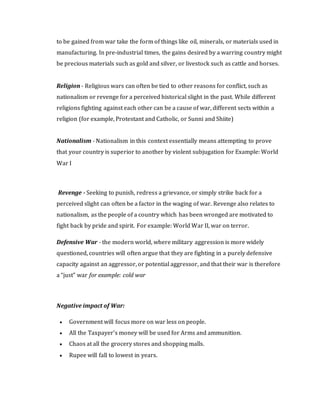 effect of war | DOCX