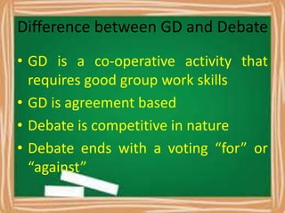 Group discussion English gujarat technology | PPT