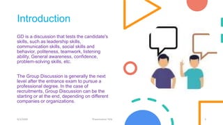GD - group discussion | PPT