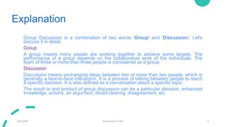 GD - group discussion | PPTX