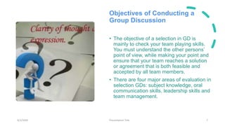 GD - group discussion | PPT