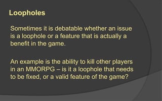 LAFS Game Design 9 - Balancing | PPTX