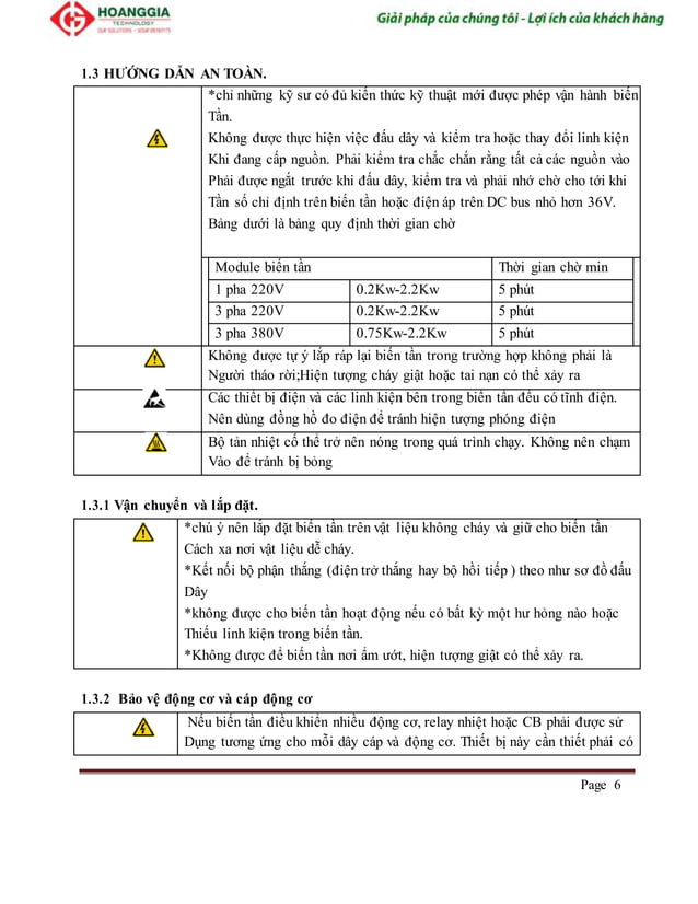 Hướng dẫn sử dụng biến tần INVT - GD10 chuyên dụng cho máy làm nhang | DOCX