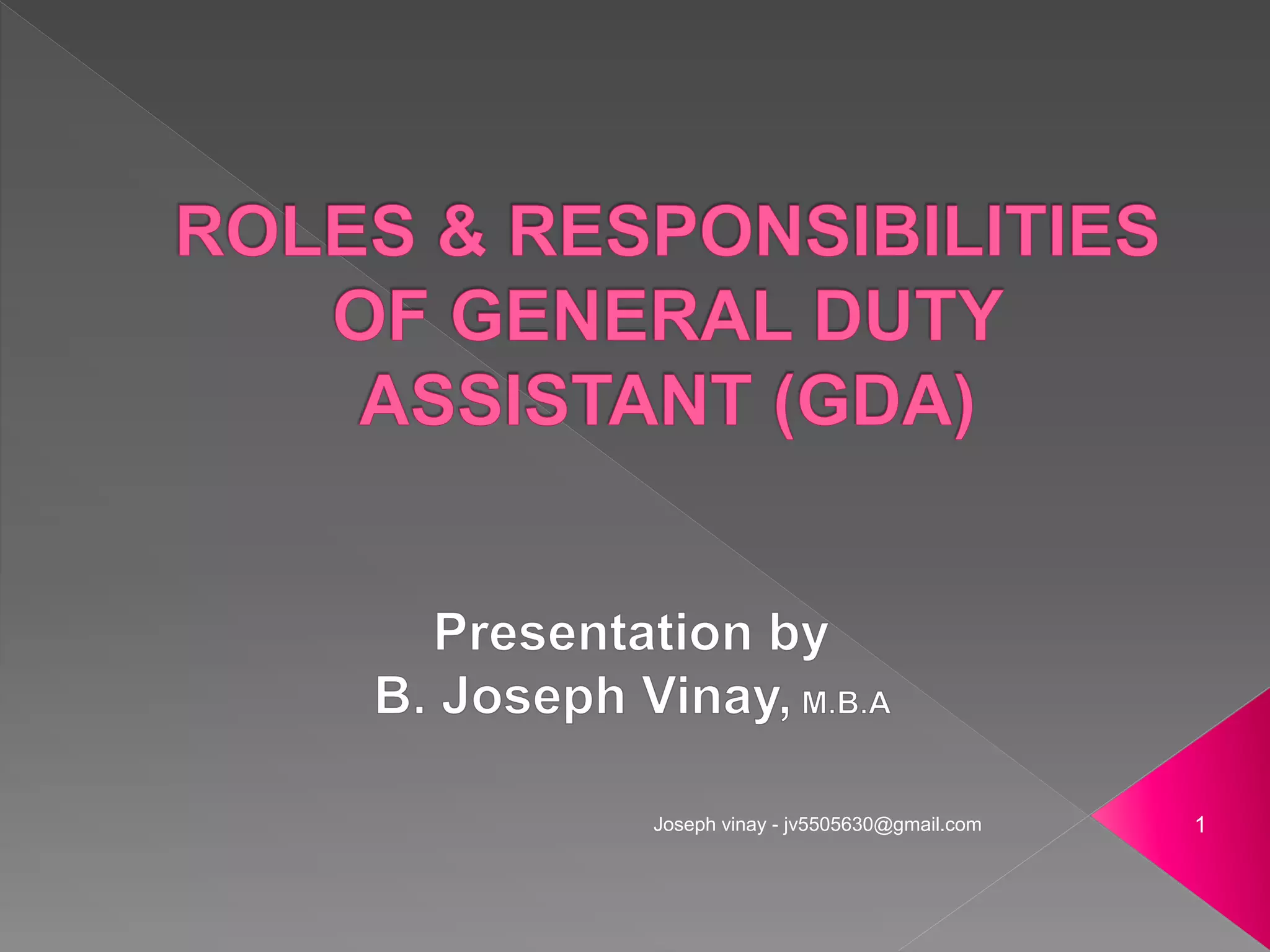 Hospital Assistant Duties | PPT