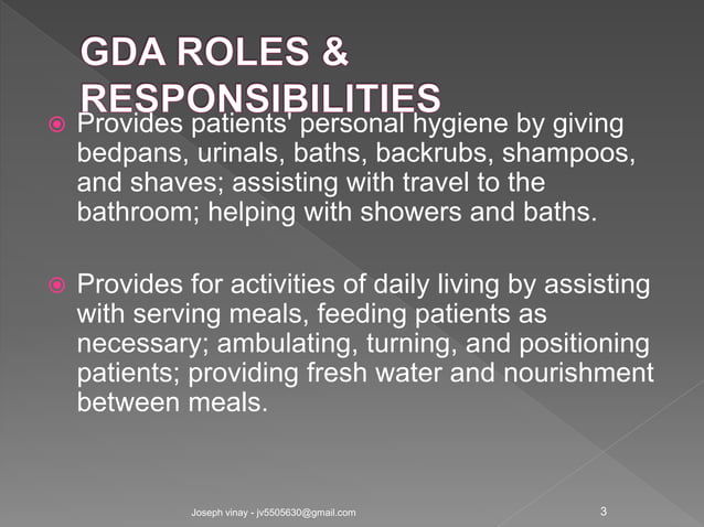 ROLES & RESPONSIBILITIES OF A GENERAL DUTY ASSISTANT | PPTX